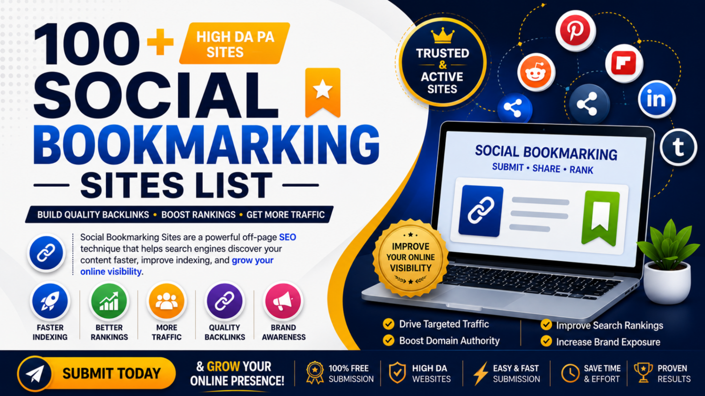 Top Social Bookmarking Sites 2026 for SEO Backlinks